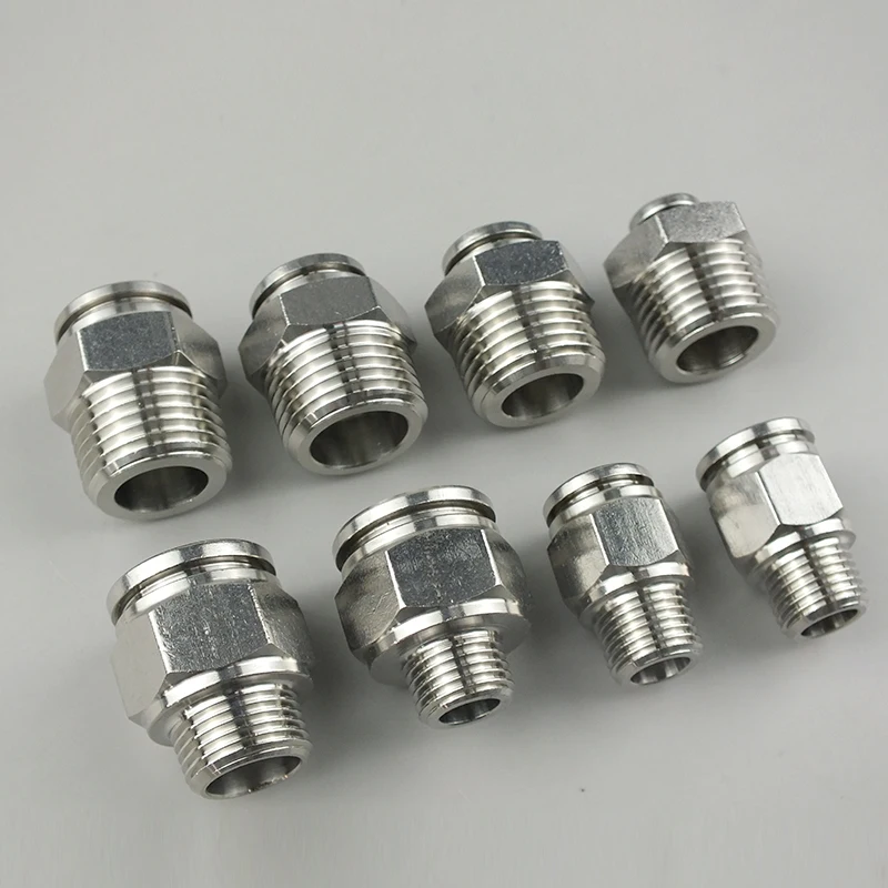 304 Stainless Steel Pneumatic Connectors - Quick Plug-in