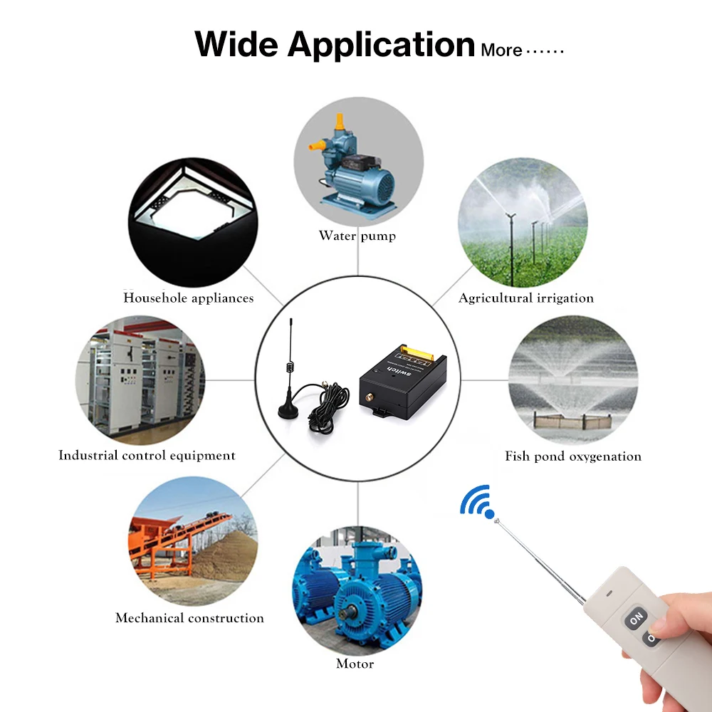 Long Distance 433mhz RF 24V 1km Wireless Remote Control Switch
