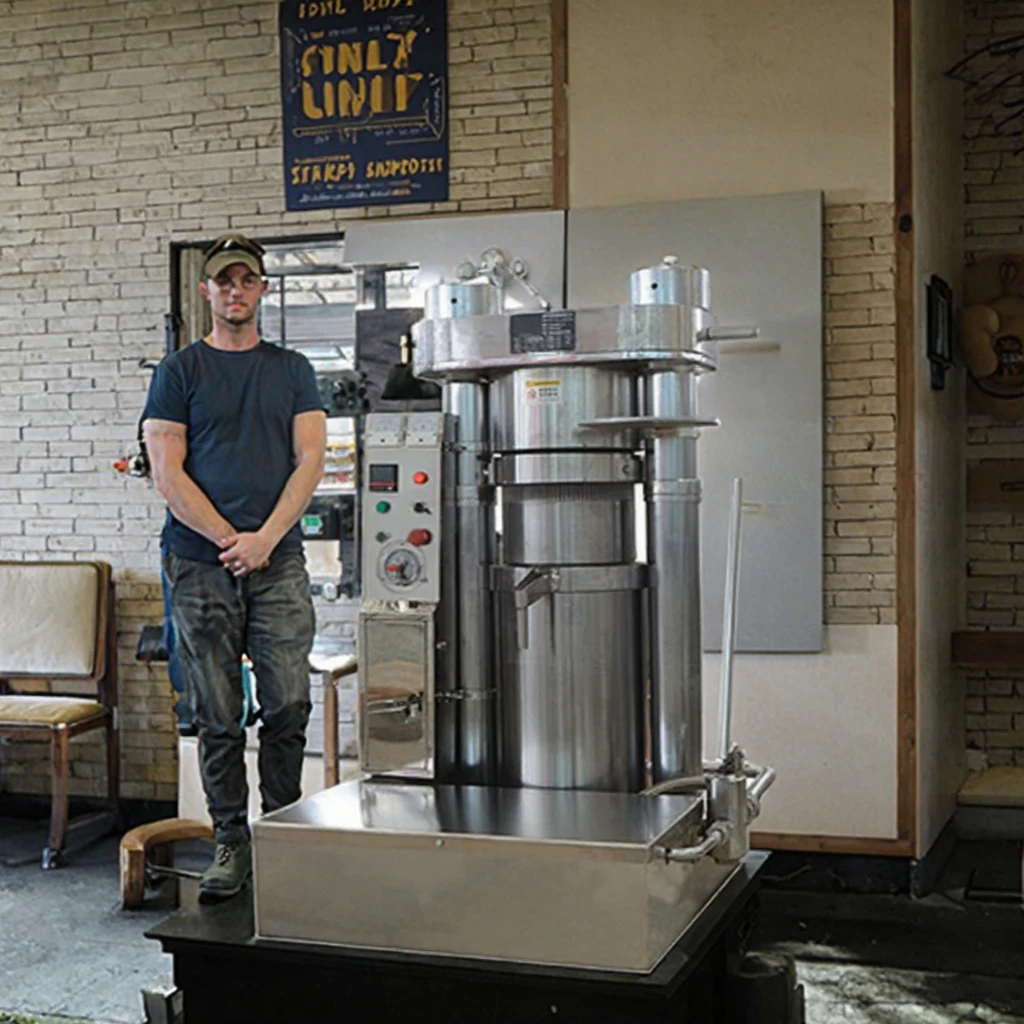 Sesame & Peanut Oil Press Machine Cooking Equipment with Motor Core ...