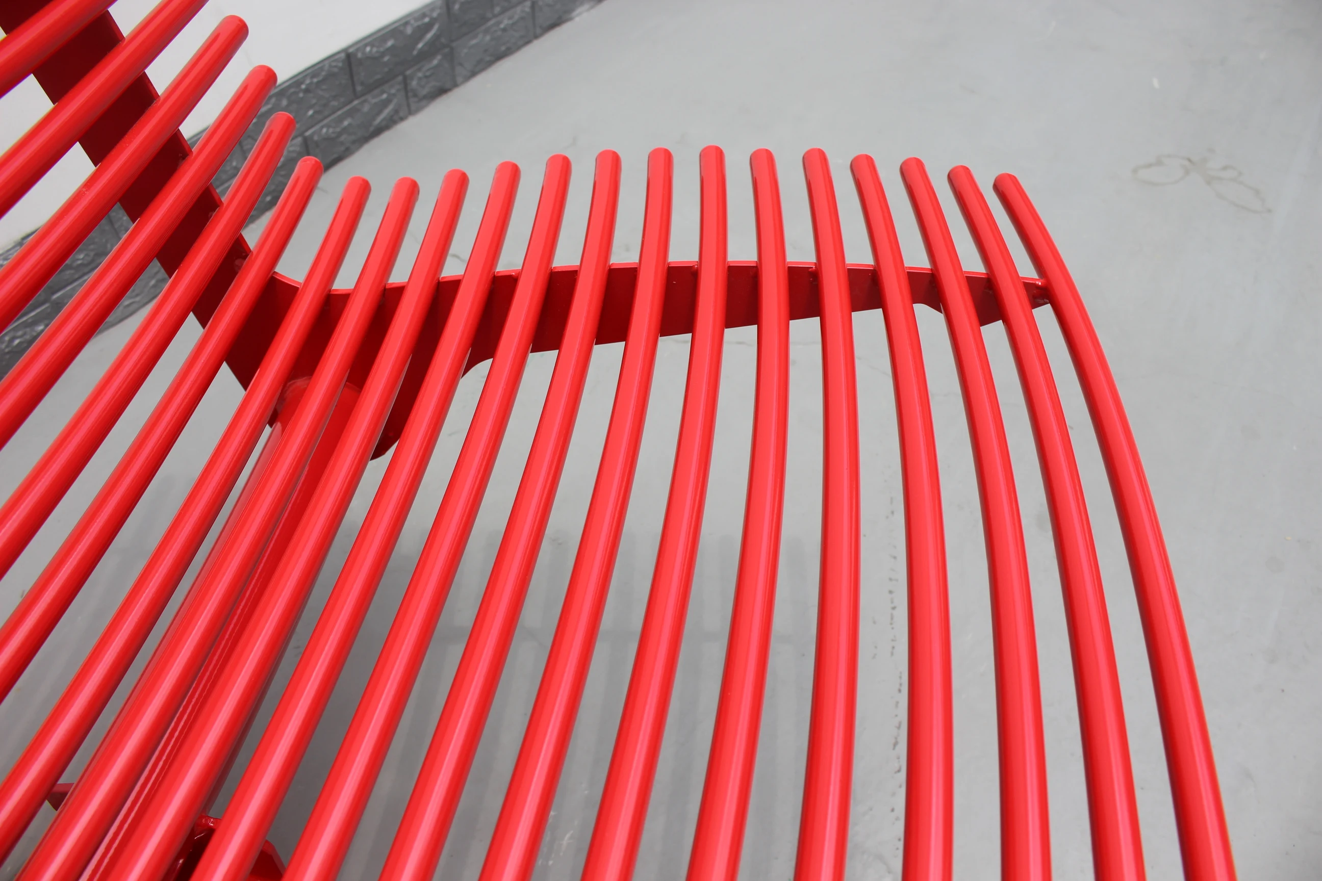 Outdoor Curved Metal Tree Bench Patio Chairs With Cast Iron Ends - Buy ...