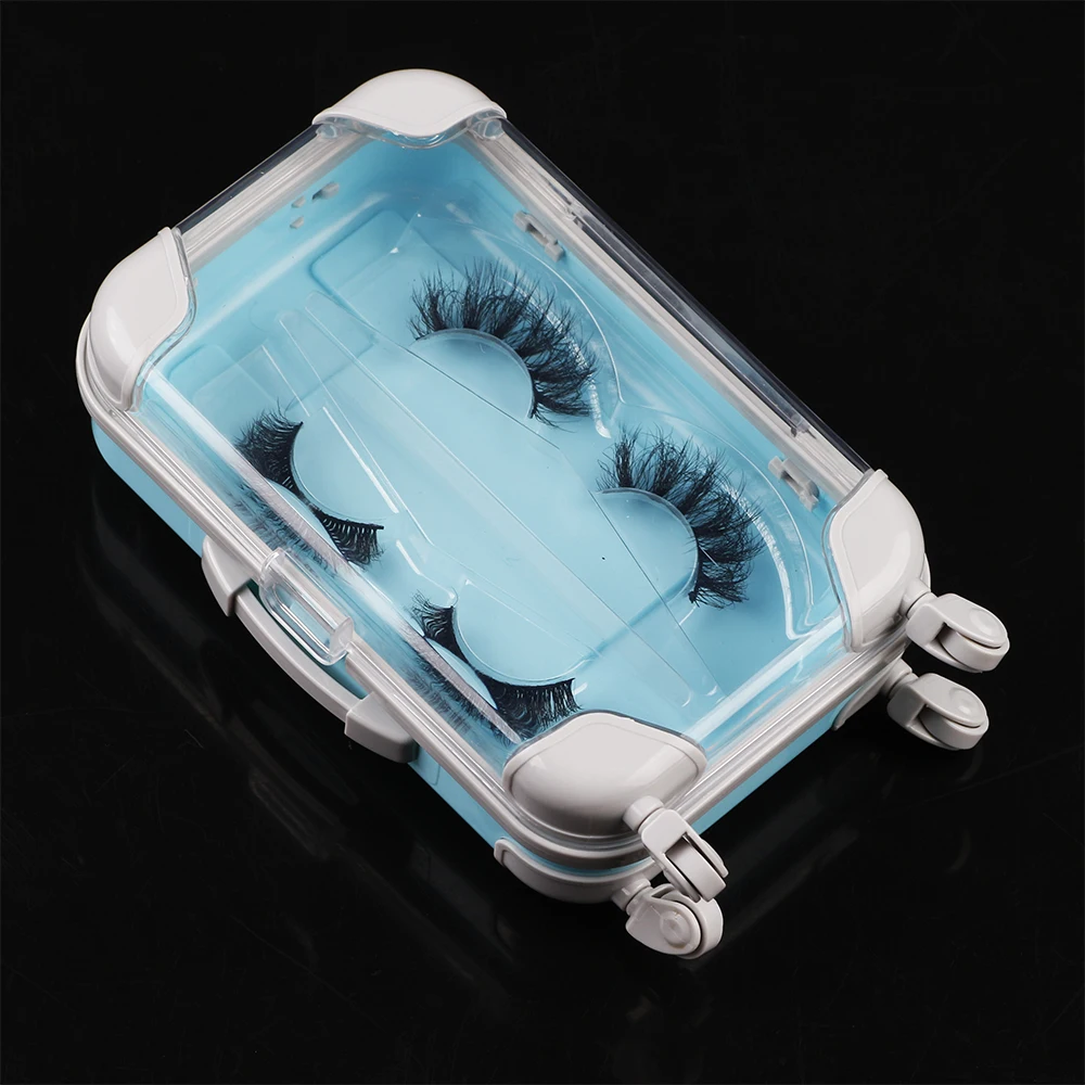 Fx-p73 Mini Suit Case Eyelashes Box 9 Candy Colors 4 Pairs Eye Lashes ...