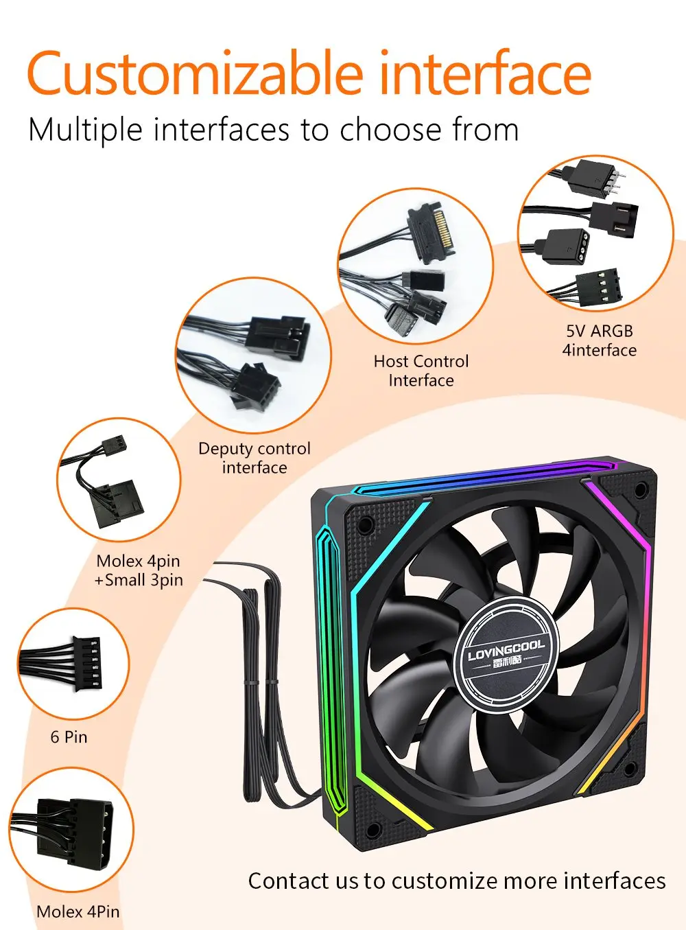 Lovingcool 120mm RGB ARGB Gaming CPU Cooler OEM Factory Air Cooling for ...