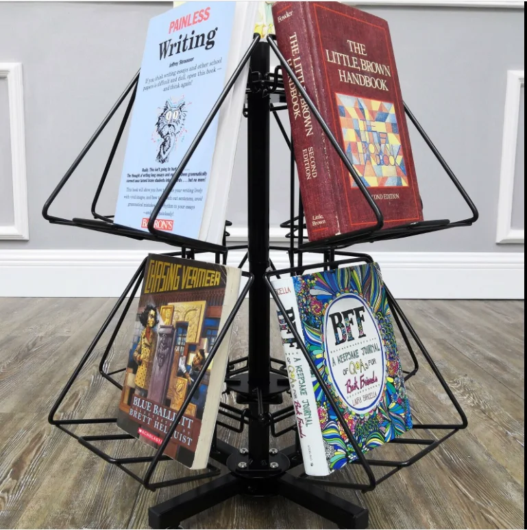 Metal Rotating Postcard Display Racks - Customizable Stands