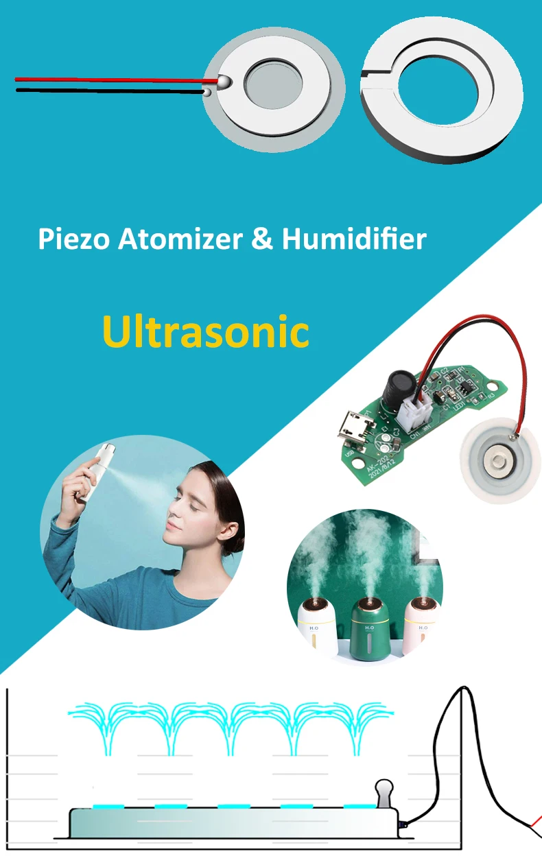 ISSR 10mm 12V Microporous Piezo Atomizing Disc Ultrasonic Element