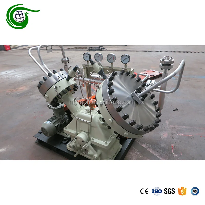 11KW Oil-Free AC Syngas Diaphragm Compressor with Motor Bearing Inlet ...