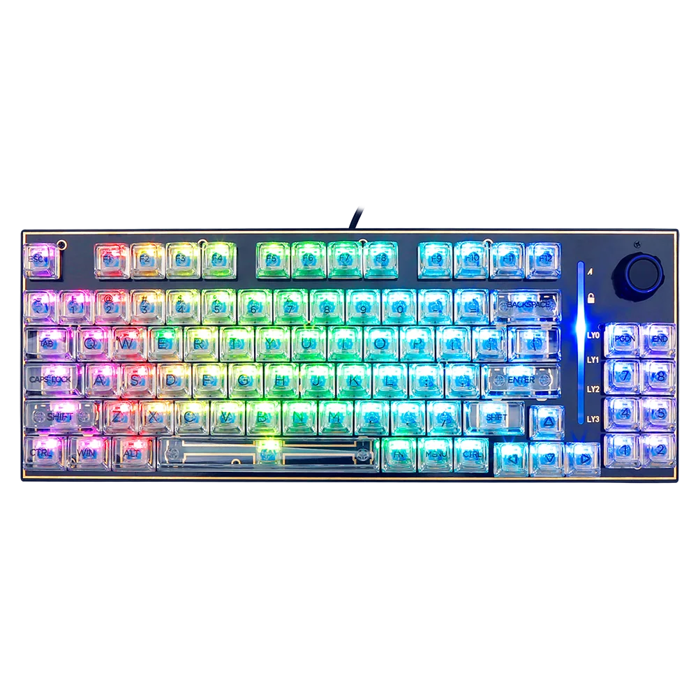 QMK Custom Mechanical Keyboard Fully Assembled Programmable Knob ...