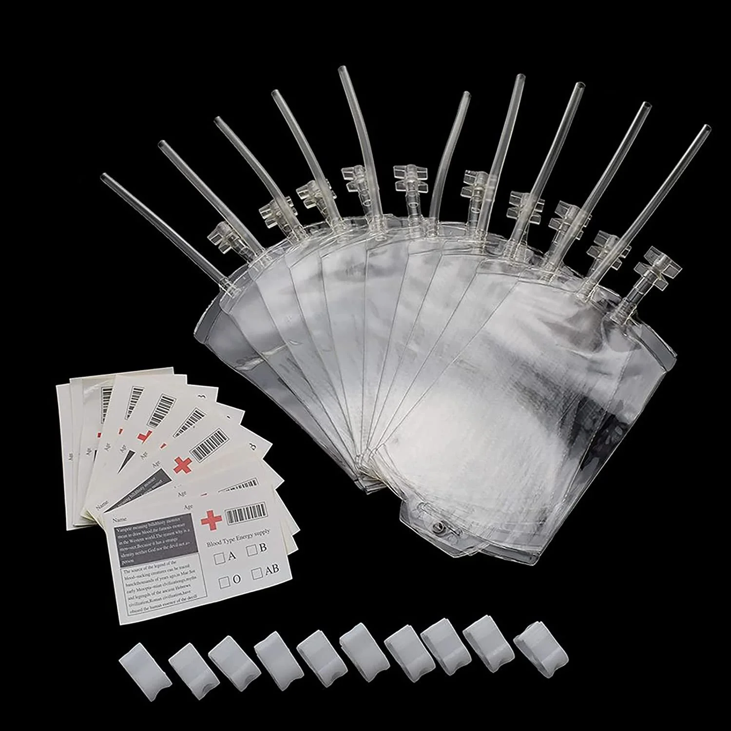 In Stock Halloween Party Props - Reusable Blood IV Pouches