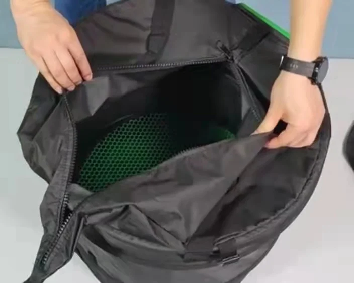 Garden Grass Trimmer Bag - Waterproof Dry Black Leaf Bowl