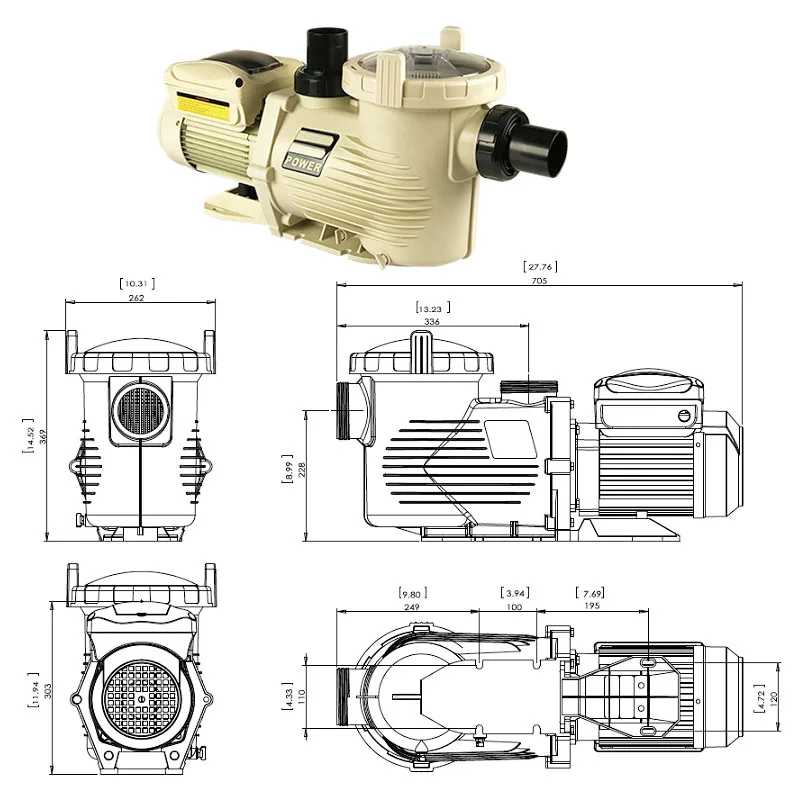 Swimming Pool Variable Speed Pump EMAUX EPV Series Water Pump Electric ...