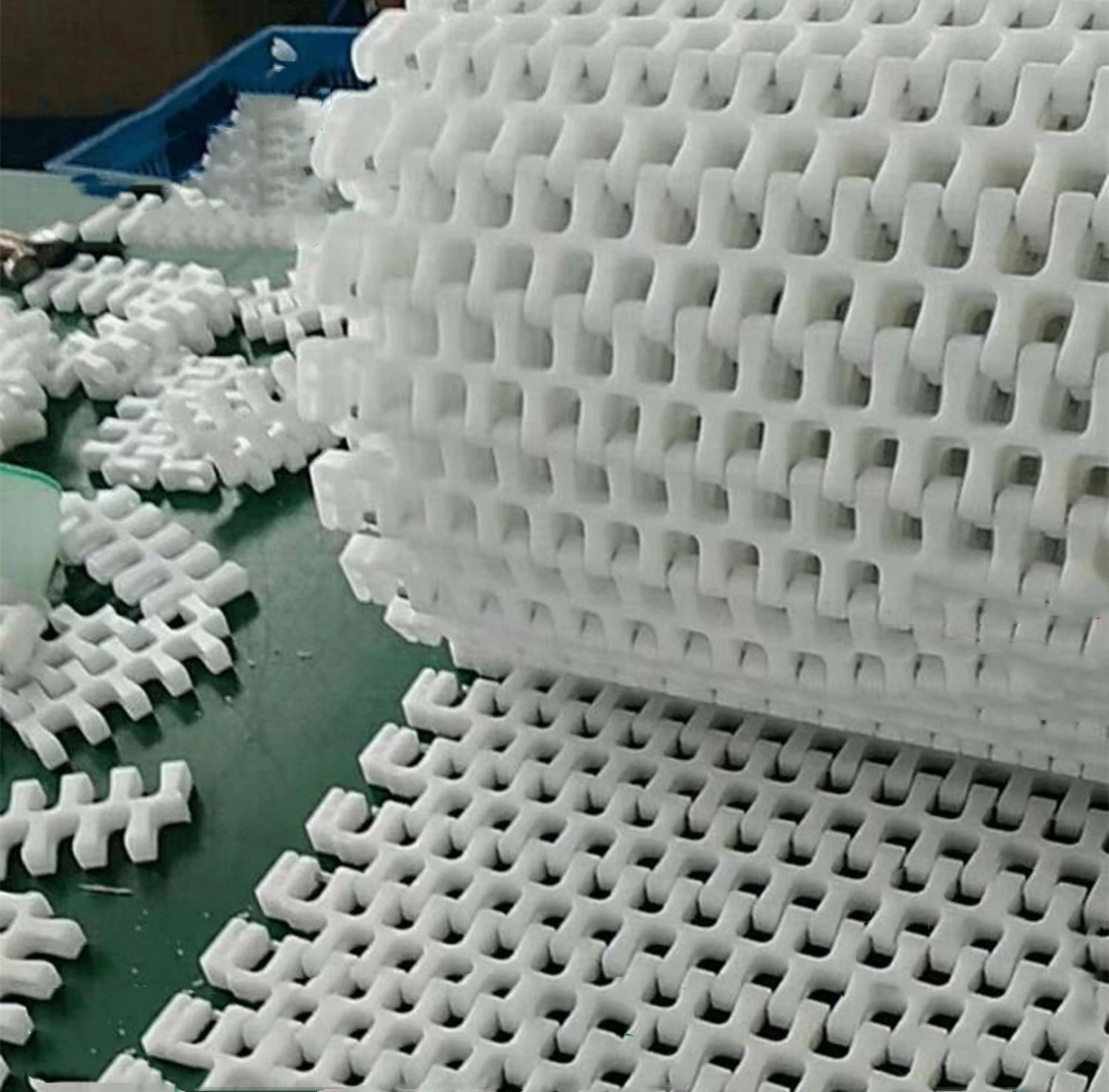 POM Flexible Modular Conveyor Chain - 300 RPM Plastic Belt