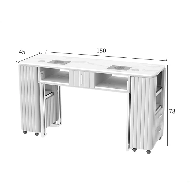 Beauty Salon Furniture - Pink Nail Technician Manicure Table for Gel Nail