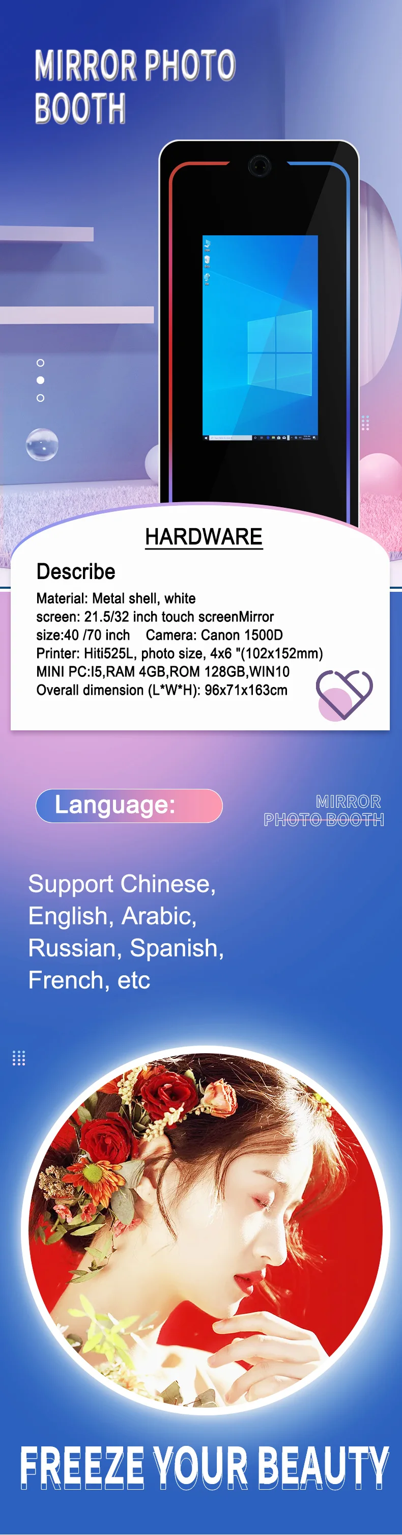 Selfie Magic Mirror Photo Booth With Camera And Printer For Party 13 ...