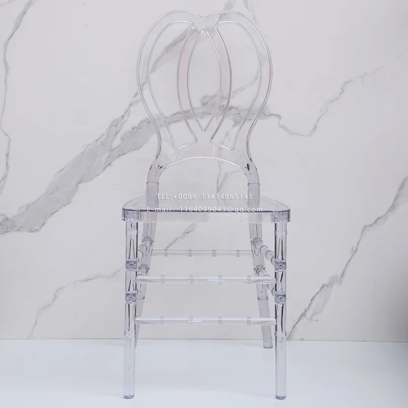 Napoleondesign Round Back Peacock Stackable Chair Clear Transparent For ...