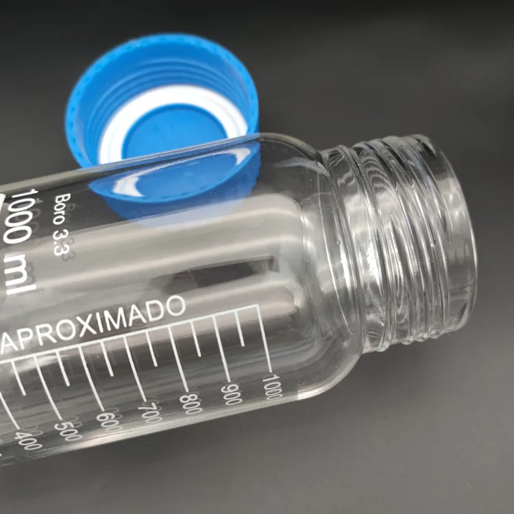 Tiandi Lab 1000ml GL80 Borosilicate Glass Reagent Bottle with Blue ...