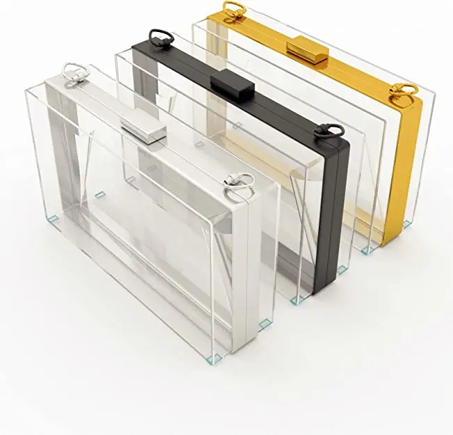 Acrylic Lucite Perspex Women Ladies Black Or Colorful Acrylic Box ...