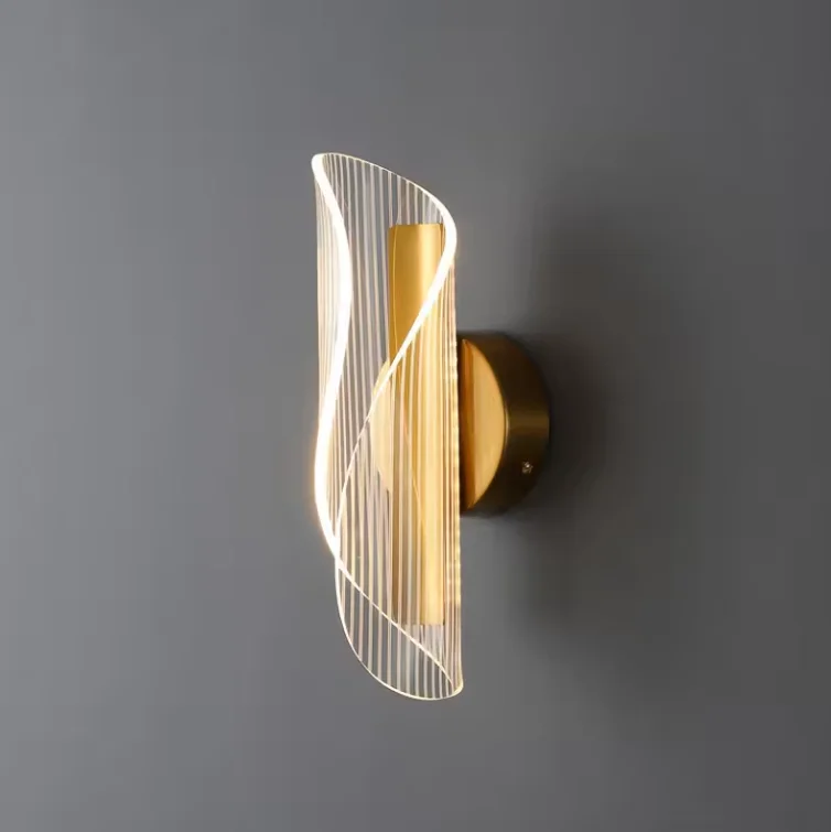 Modern Creative Simple Sconce Bedroom Metal Acrylic Transparent ...