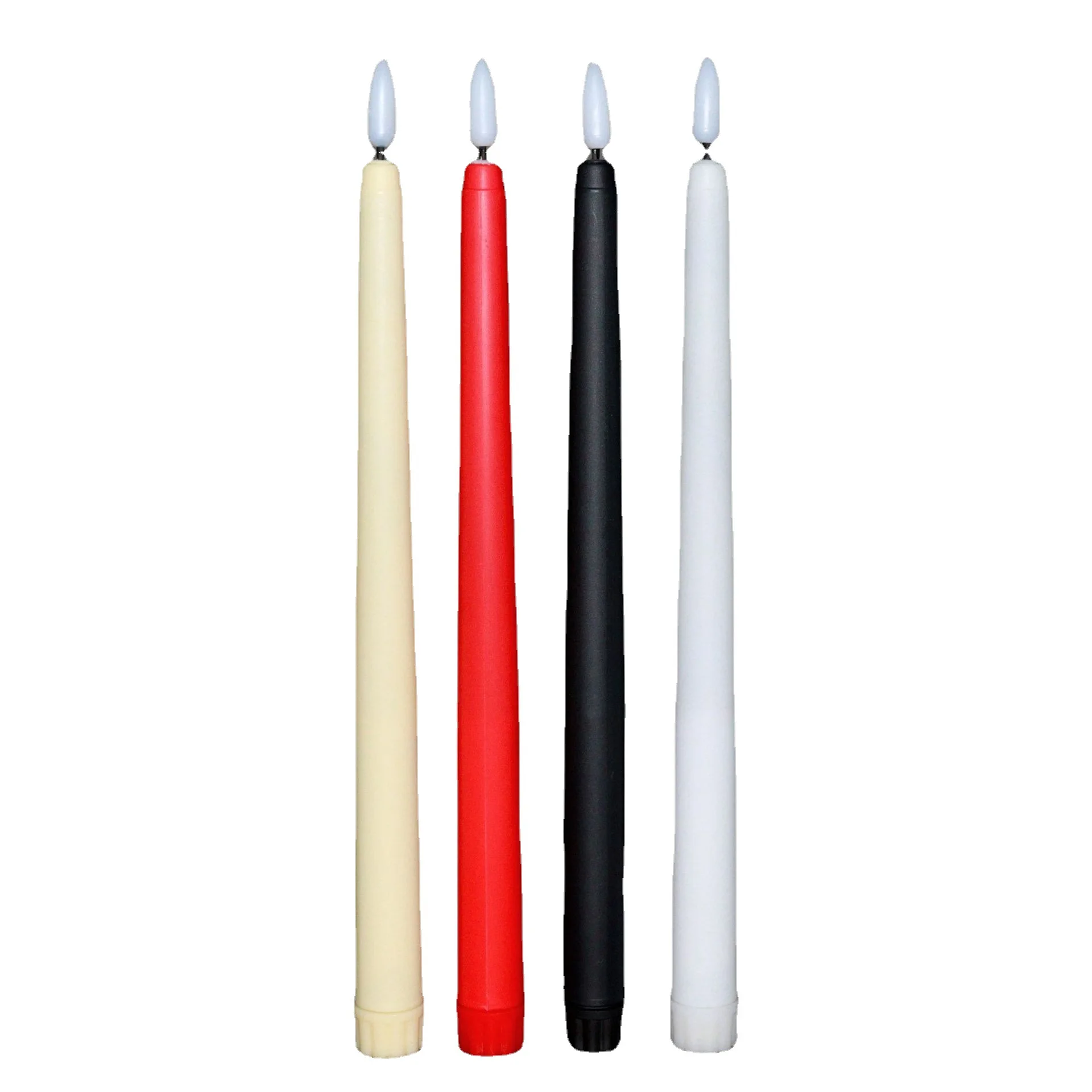 Thin Flameless Flickering 3d Wick Window Led Taper Candle Wedding ...