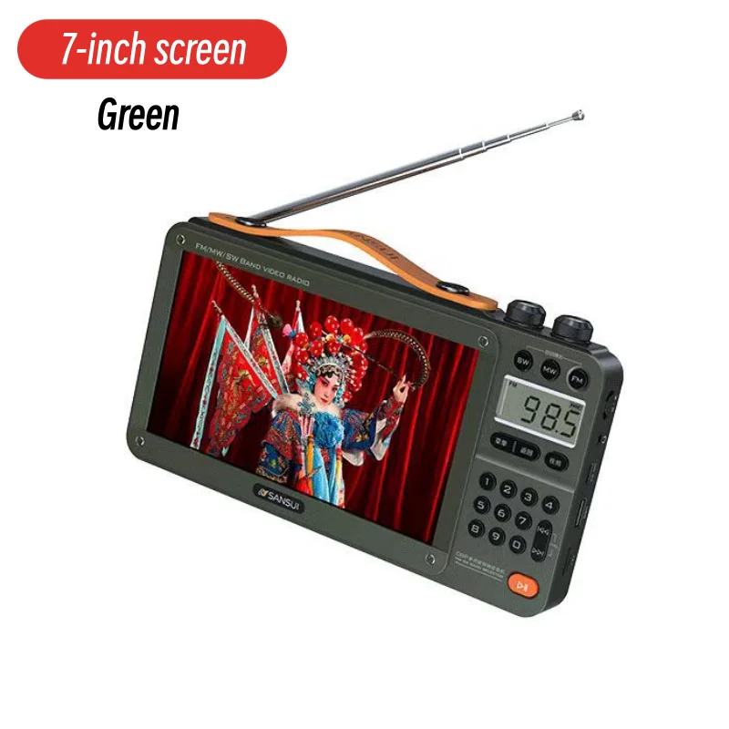 Portable Fm/mw/sw Radio Big 7-inch Led Display Radio Wireless Bluetooth ...