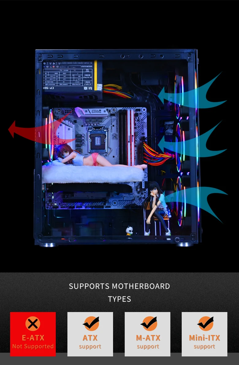 SNOWMAN ATX Case Gaming PC - Wholesale & Custom Logo