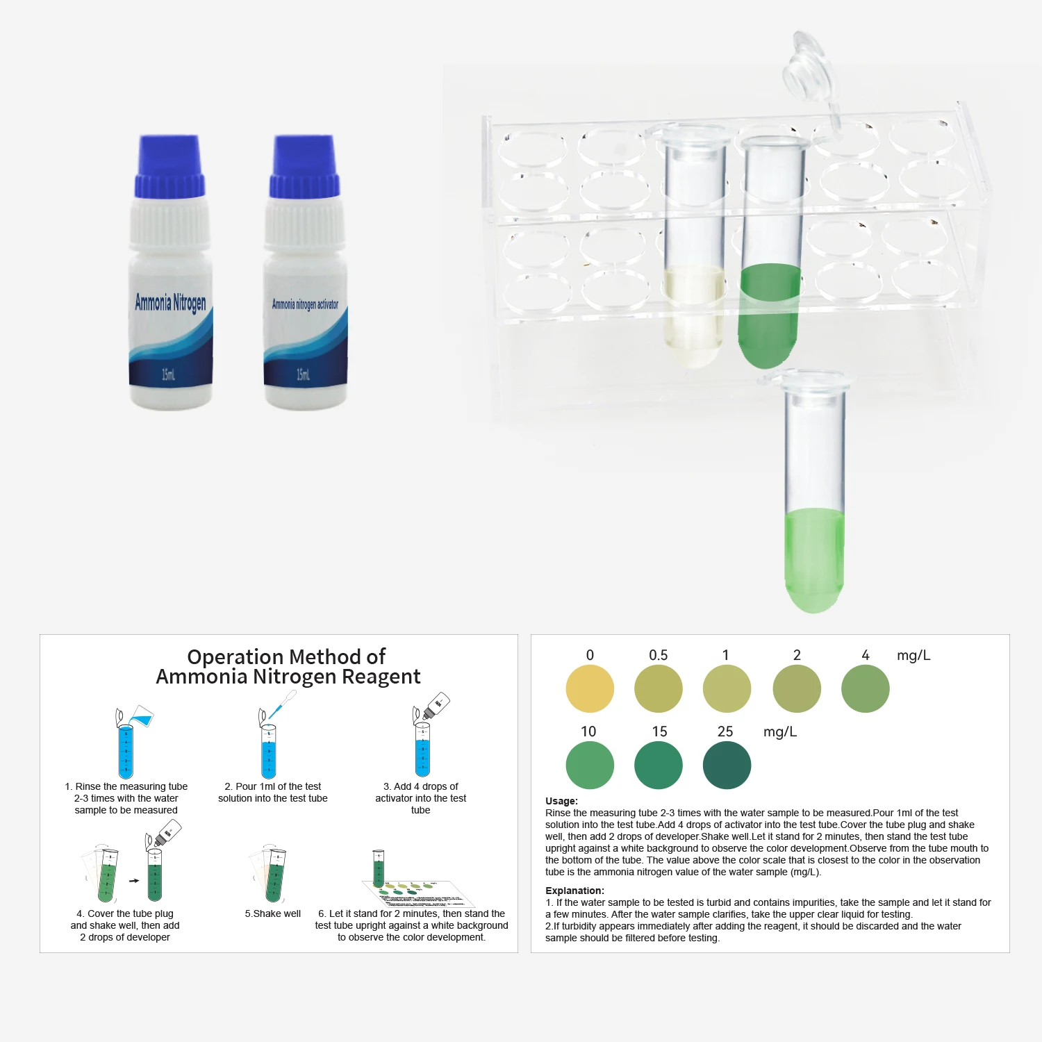Wastewater Industrial Water Test Reagent Ammonia Nitrogen - Buy Ammonia ...