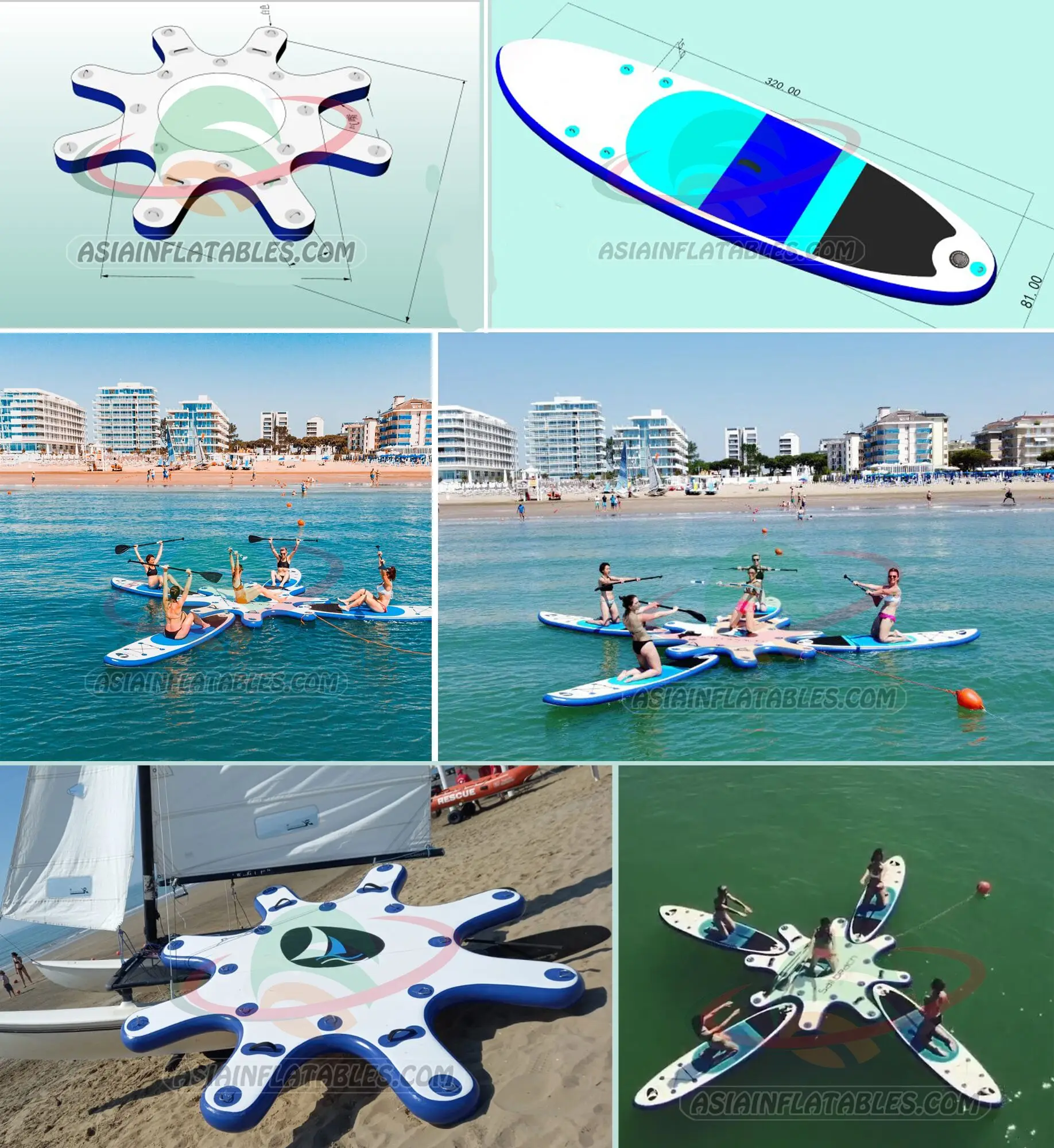 Inflatable SUP Pod Docking System - Perfect for Water Yoga