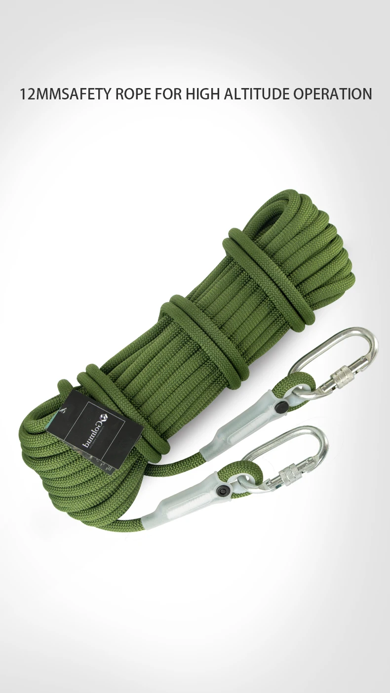 Wholesale Custom 12mm Nylon 25kn Custom Climbing Rope Set For Outdoor ...