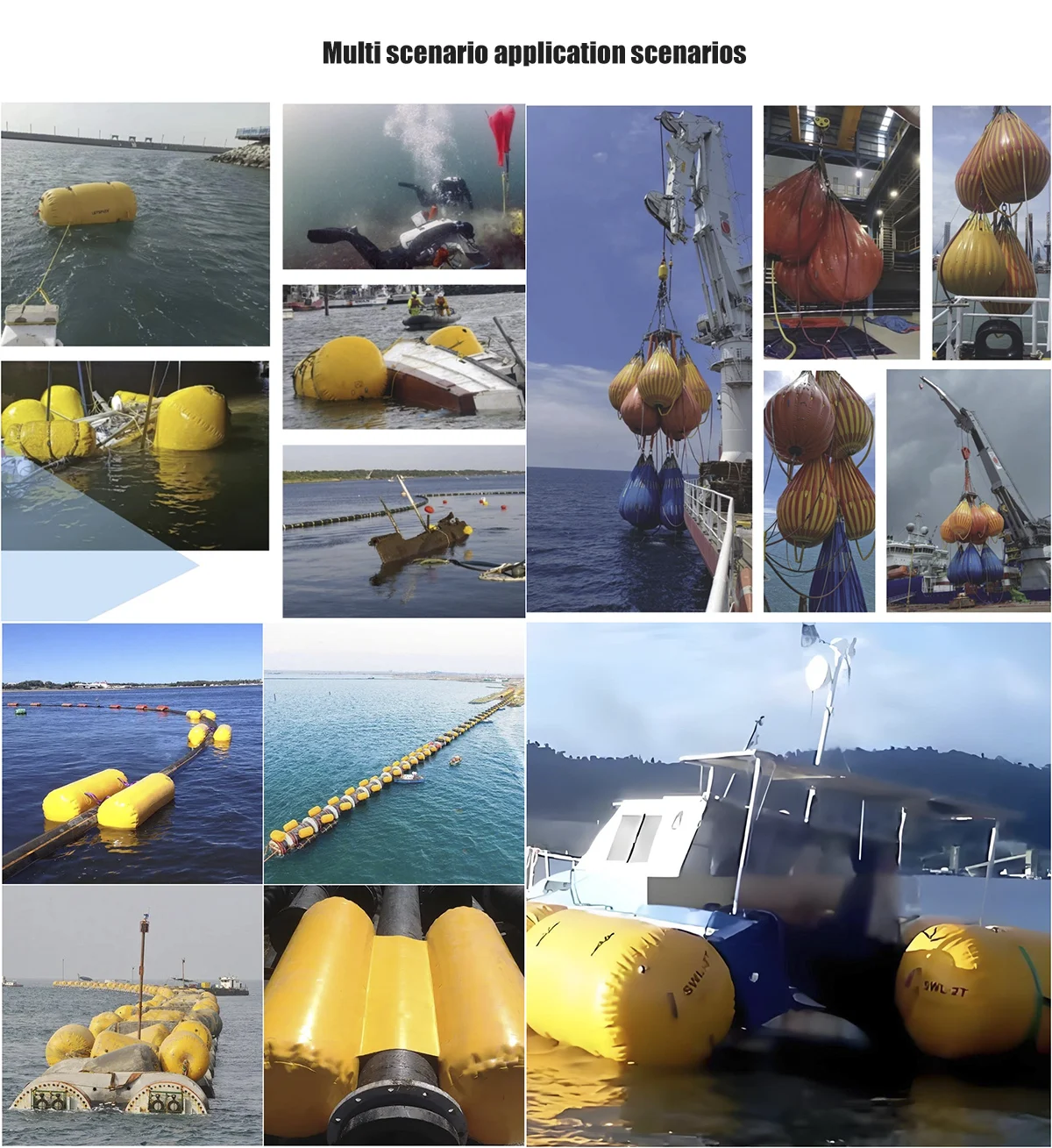 Buoyancy Bags and Marine Air Lift Bag for Lifting Sunken Containers ...