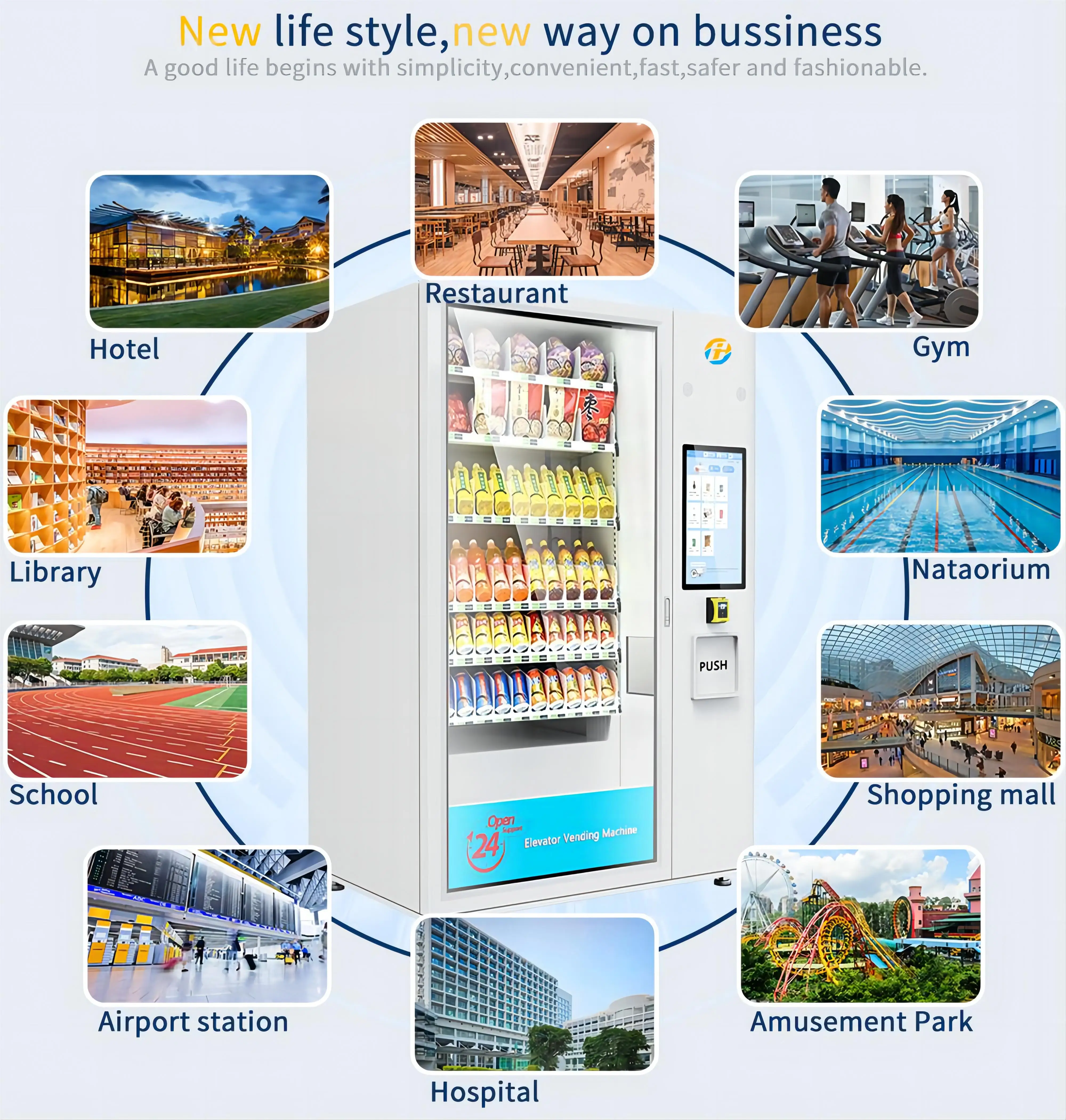 ISURPASS Automatic Elevator Vending Machine for Fresh Food and ...