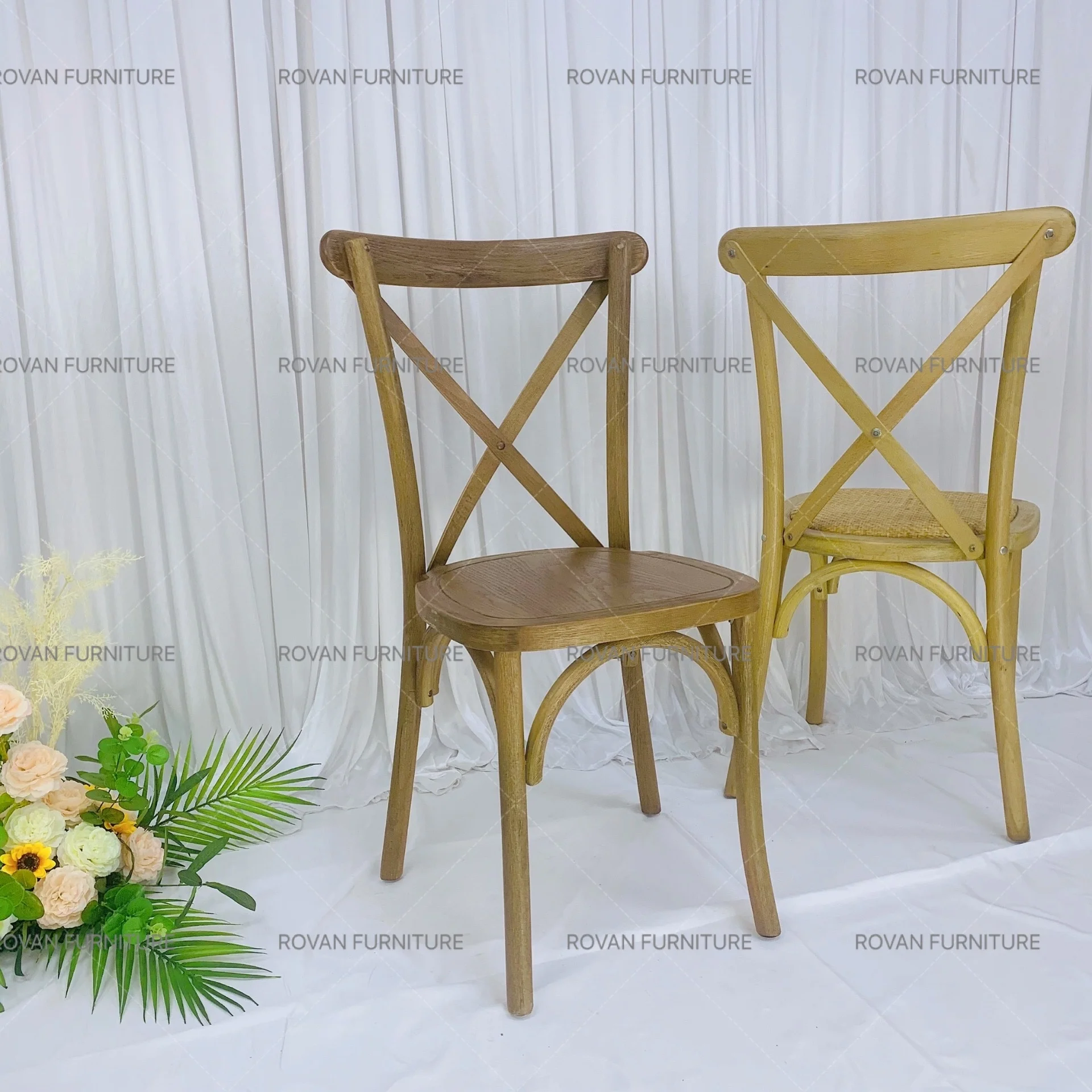 Chiavari Wedding Chair - Elegant Modern Wood Cross Back