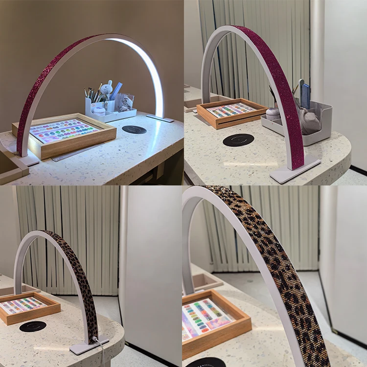 Professional Half Moon Nail Lamp Led Lash And Tattoo Light With Floor ...