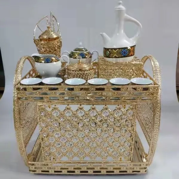2023 Hot Sale Ethiopian Metal Coffee Table Tea Tray Rekebot Ft719set ...