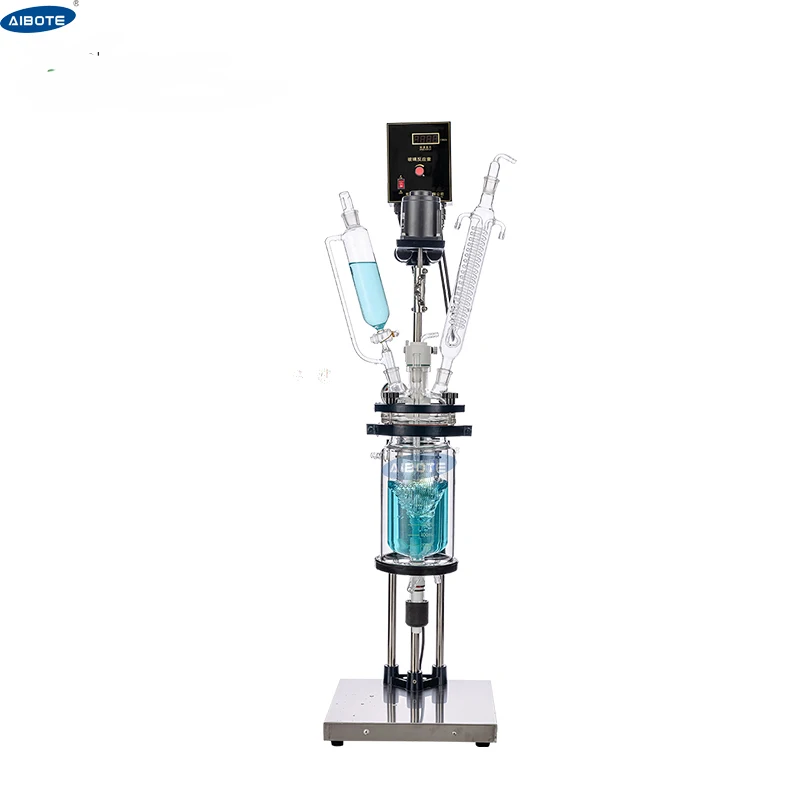 AIBOTE 5L Borosilicate Glass Reactor for High Pressure Oxidation