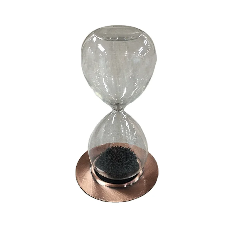 2022 Creative Black Magnetic Hourglass For Sale Magnetic Sand Timer ...
