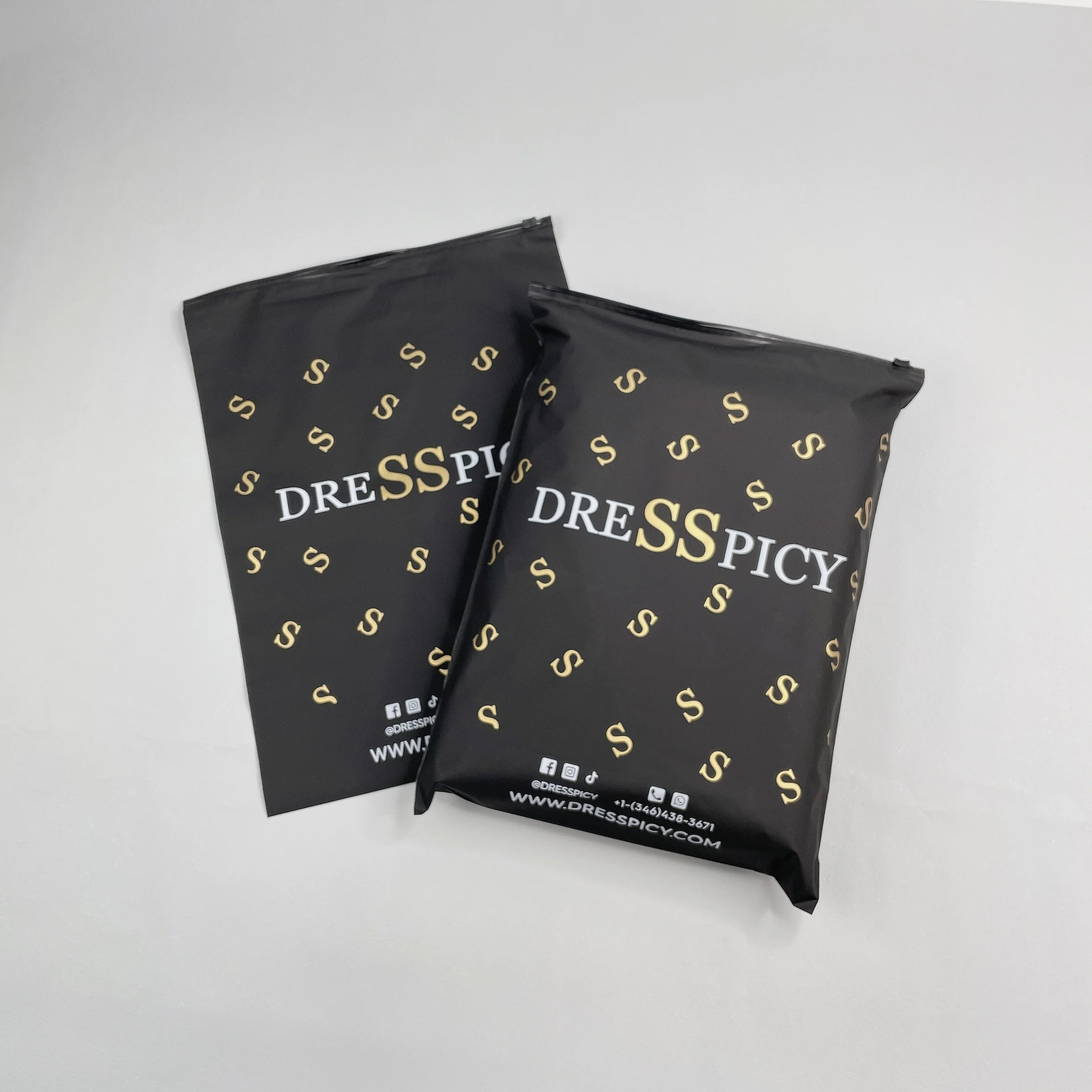 Wholesale Pvc Pe Plastic Clothing Packaging Bags Black Zipper Custom ...