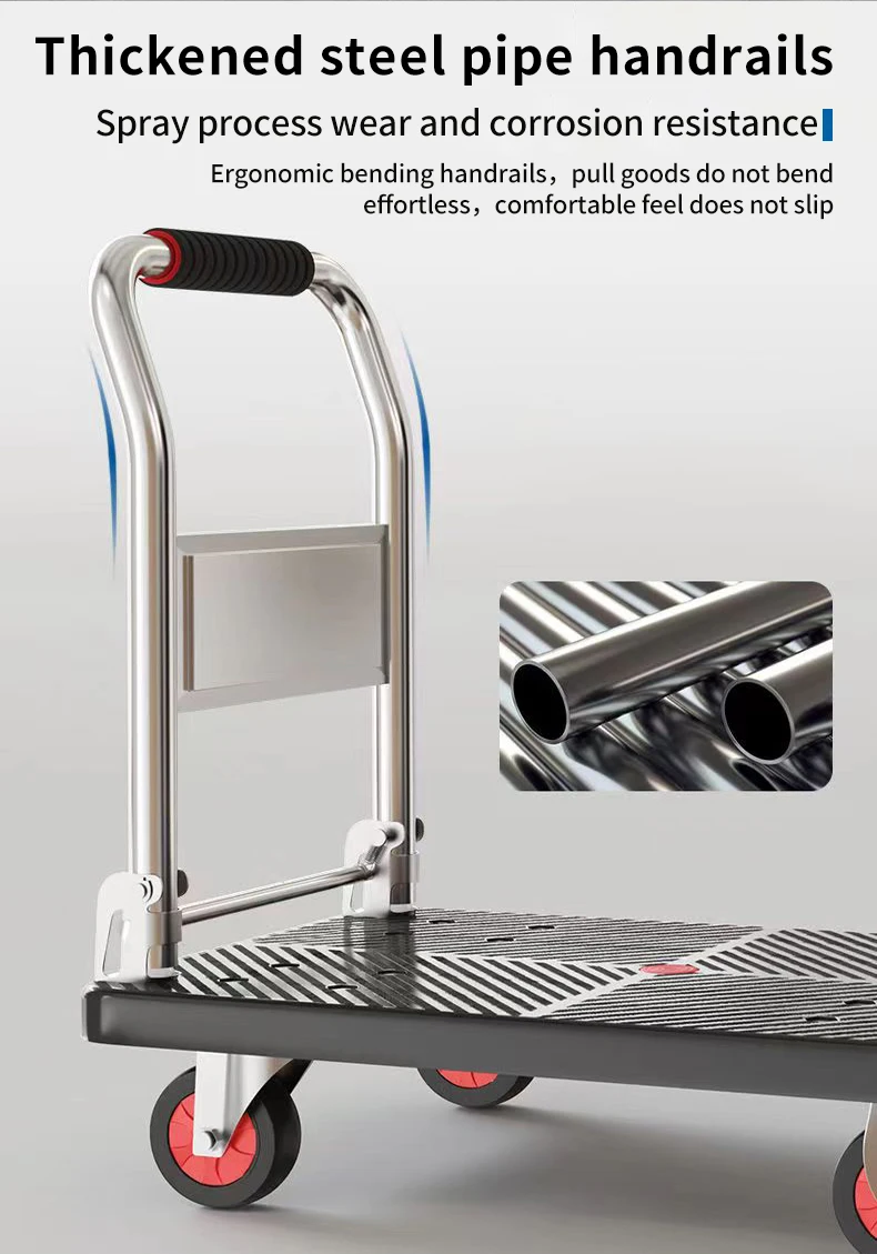 150kg 300kg Load Industrial Plastic Heavy Duty Foldable Platform Hand ...