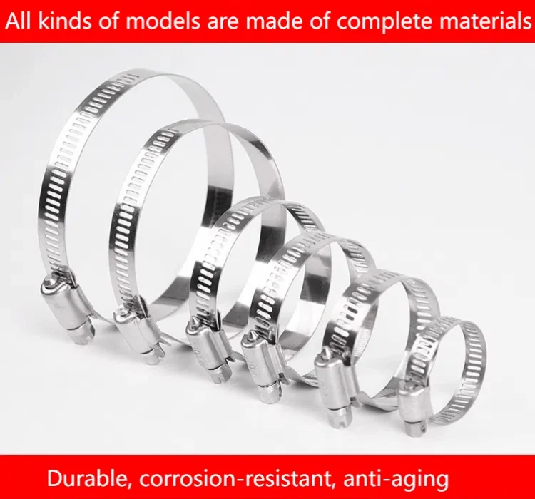 304 Stainless Steel Marine Worm Drive American Type Fastener Throat ...