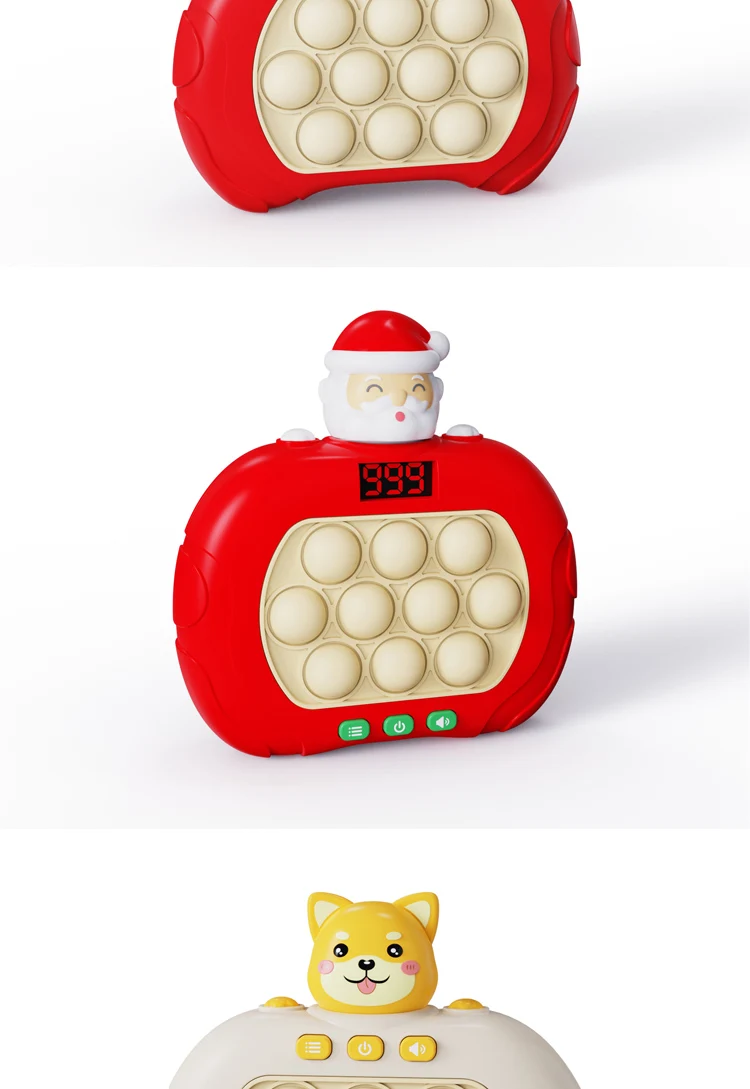 Electronic Light Up Handheld Quick Push Game Console Electric Bubble ...