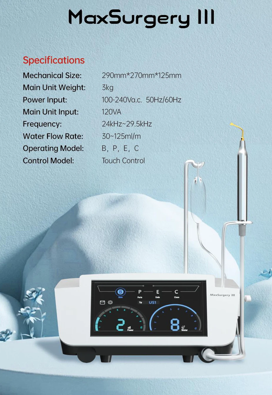 Fully Touch Screen Piezo Surgery Unit Dental Equipment Bone Surgery ...