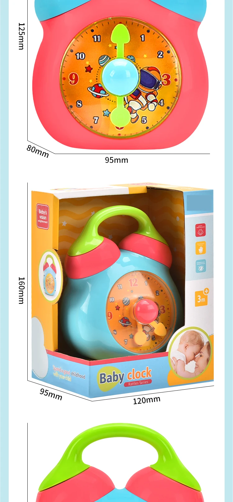 3m+ Infant Early Educational Enlightenment Alarm Clock Intelligence ...