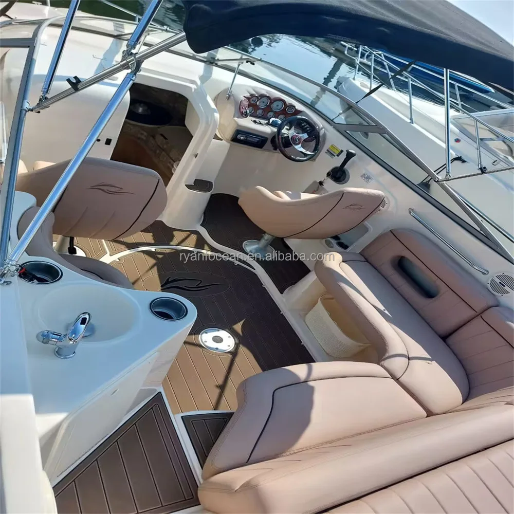 2004 Rinker 232 Swim Platform Cockpit Pad Boat EVA Foam Faux Teak Deck ...