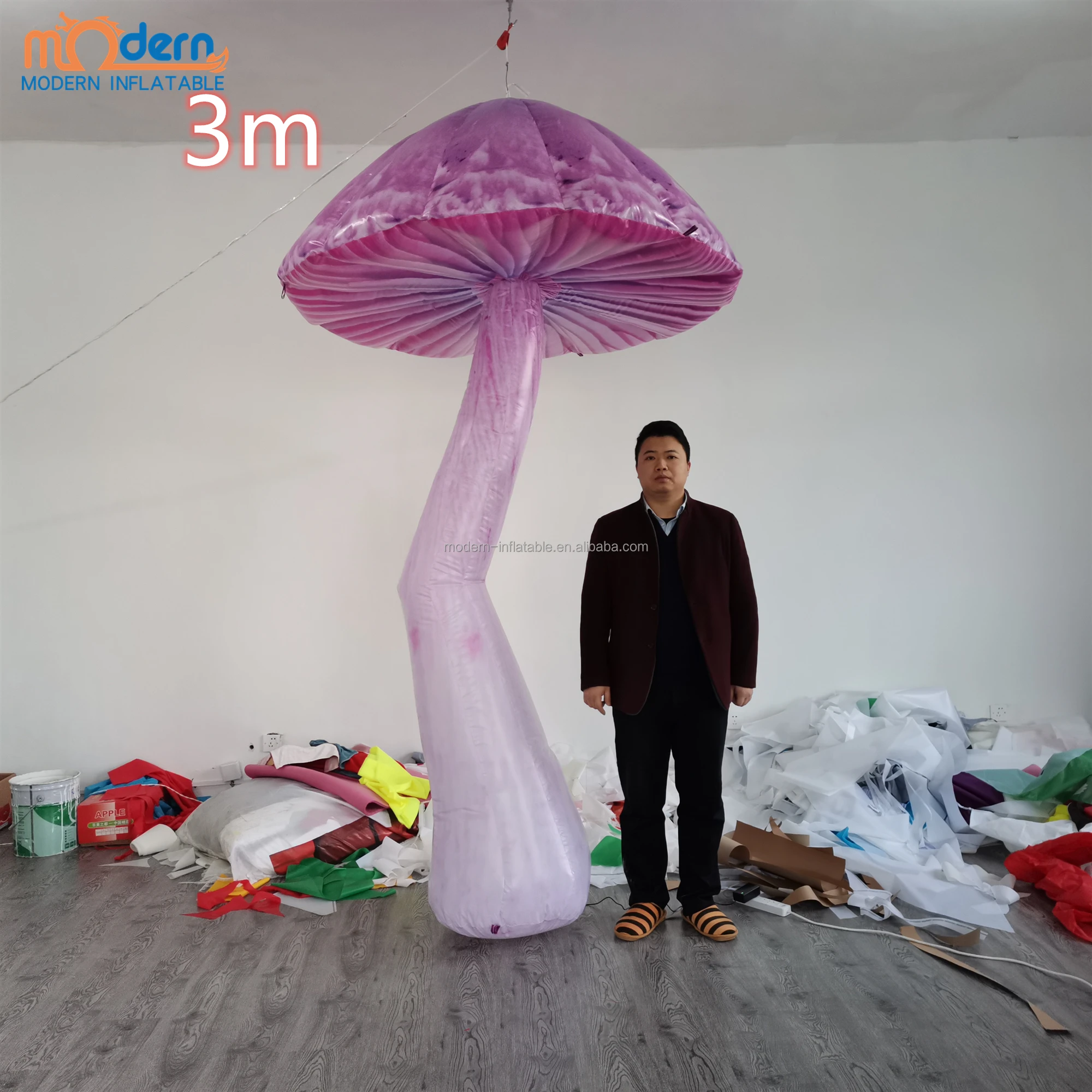 Custom Size Inflatable Mushroom Model With Led Light For Decoration ...