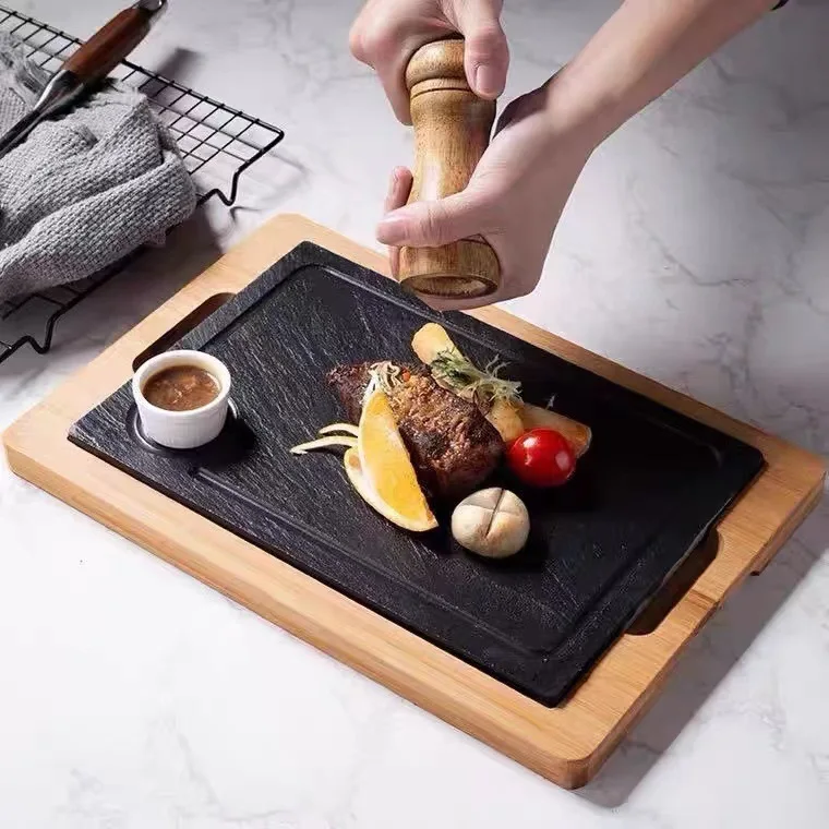 Costom Slate Chopping Boards With Wood Tray Haute Cuisine Western Slate ...