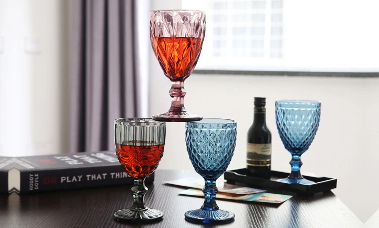 Wholesale 8oz 10oz Glassware - Colored Goblets for Parties