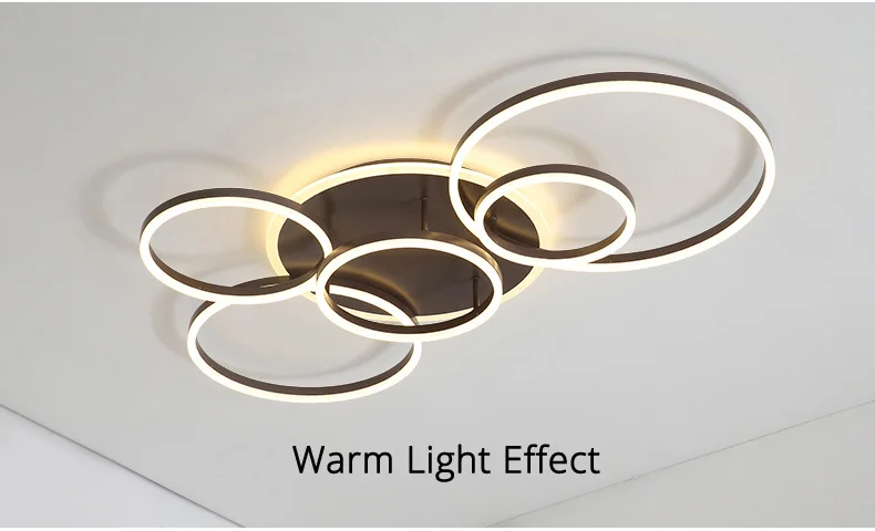 Modern Round Design Ceiling Lights For Living Room Bedroom Gold White ...