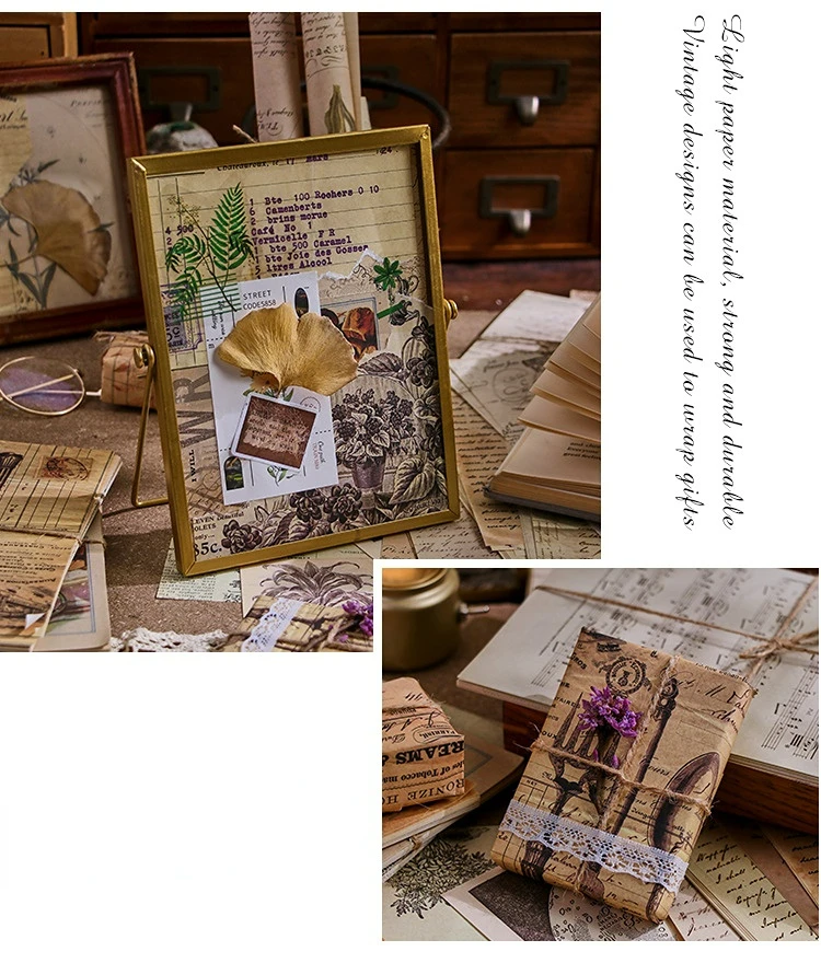 Cute Vintage Flower Planet Handbook - Creative DIY Stickers