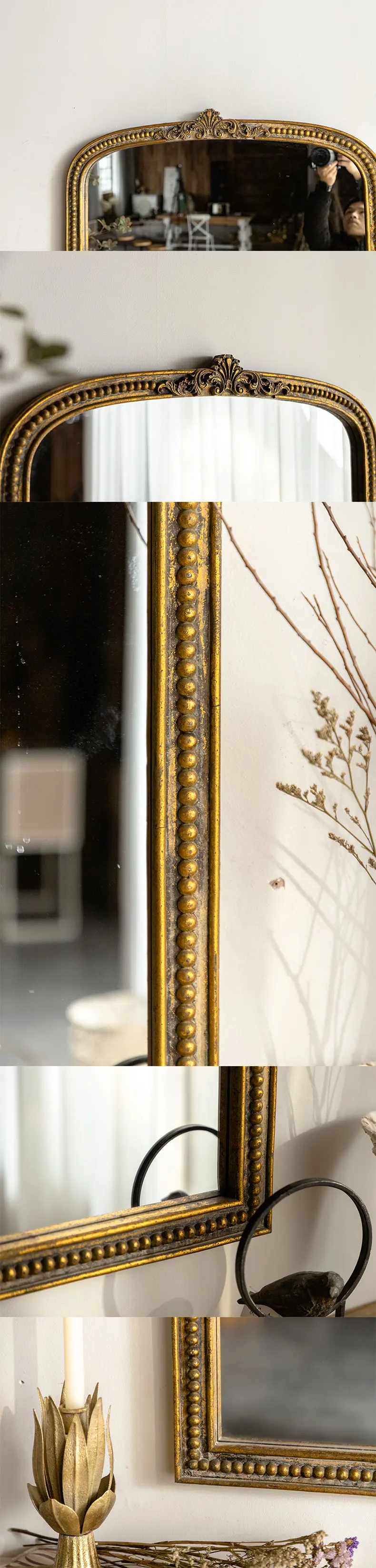 Modern Luxury Gold Mirror - Stylish Wall Decor Solution