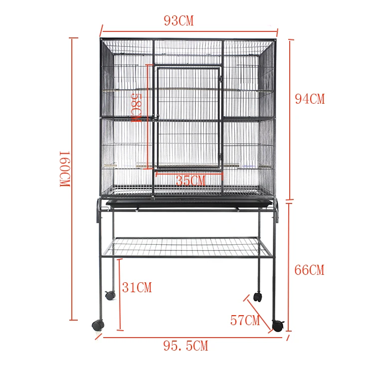 Wholesale Large Black Metal Bird Cages - Easy to Operate