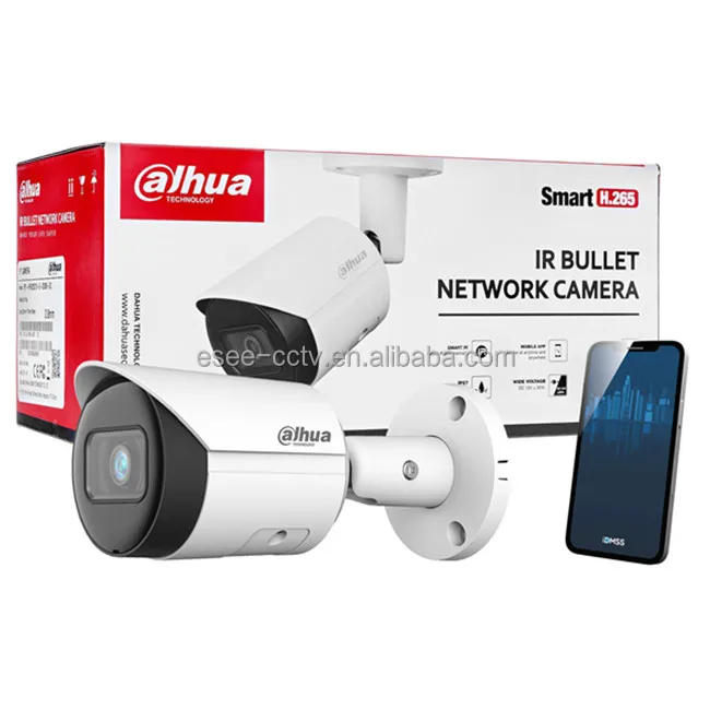 Dahua 4MP IR Fixed-focal Bullet WizSense Network Mini IP PoE Camera IPC ...
