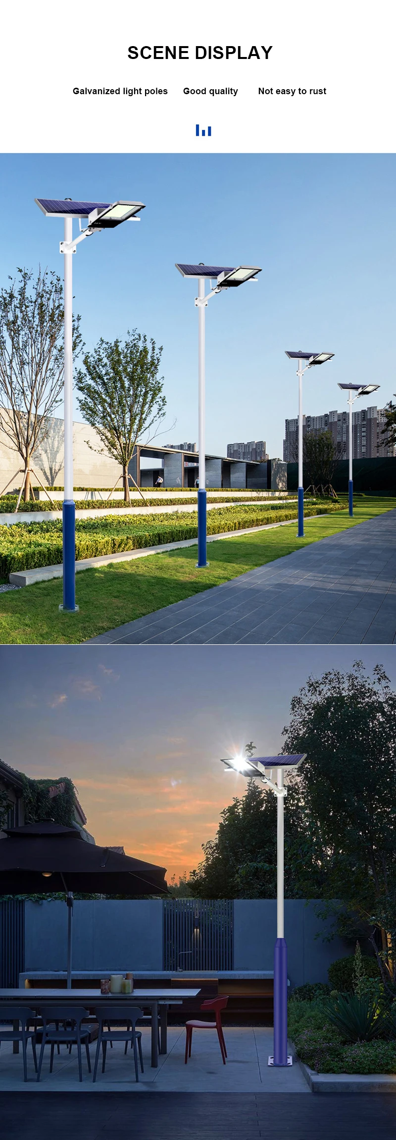 New Style White Outdoor Galvanized Street Light Pole 2.5m 3m 4m 5m 6m ...