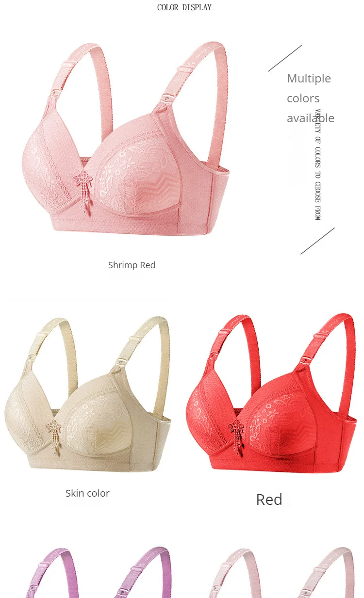 New Middle-aged And Elderly Non Magnetic Large Size Bra Without Steel ...